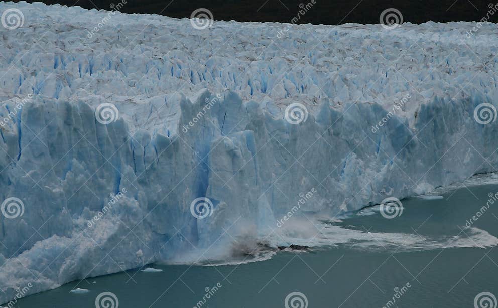 Giant Iceberg Breaking Off Glacier Stock Image - Image of dramatic ...