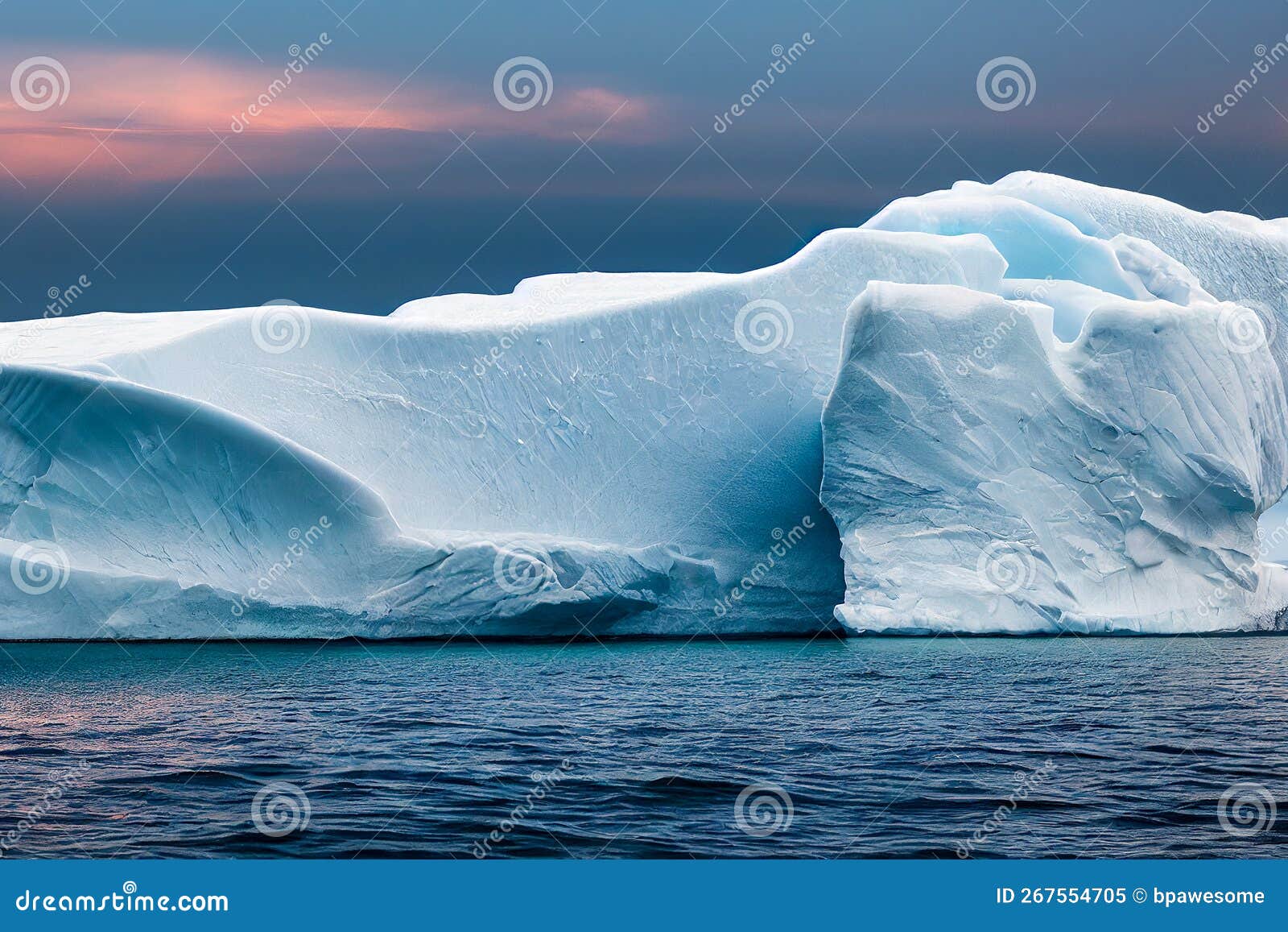 Giant Iceberg in the Ocean: Spectacular Scenery, Generative AI Stock ...
