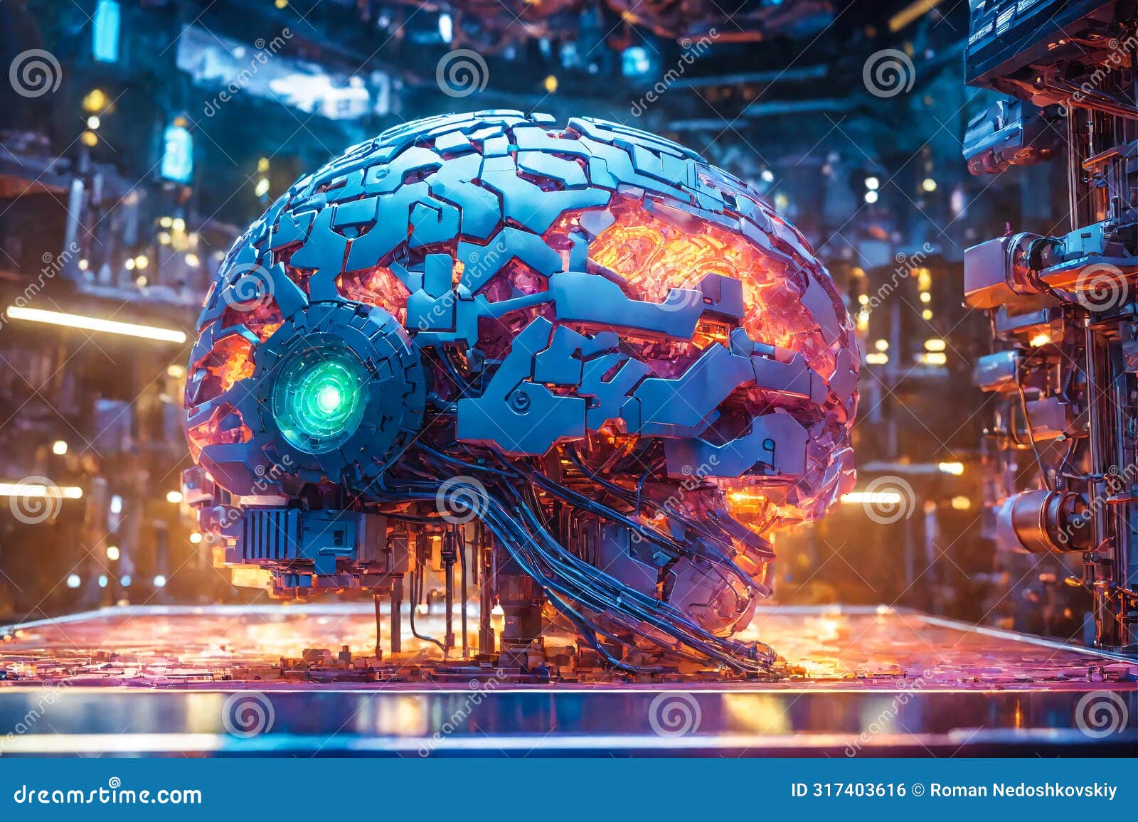 Brain-shaped Circuit Board Illustrating Artificial Intelligence Royalty ... Brain-shaped Circuit Board Illustrating Artificial Intelligence Royalty ...