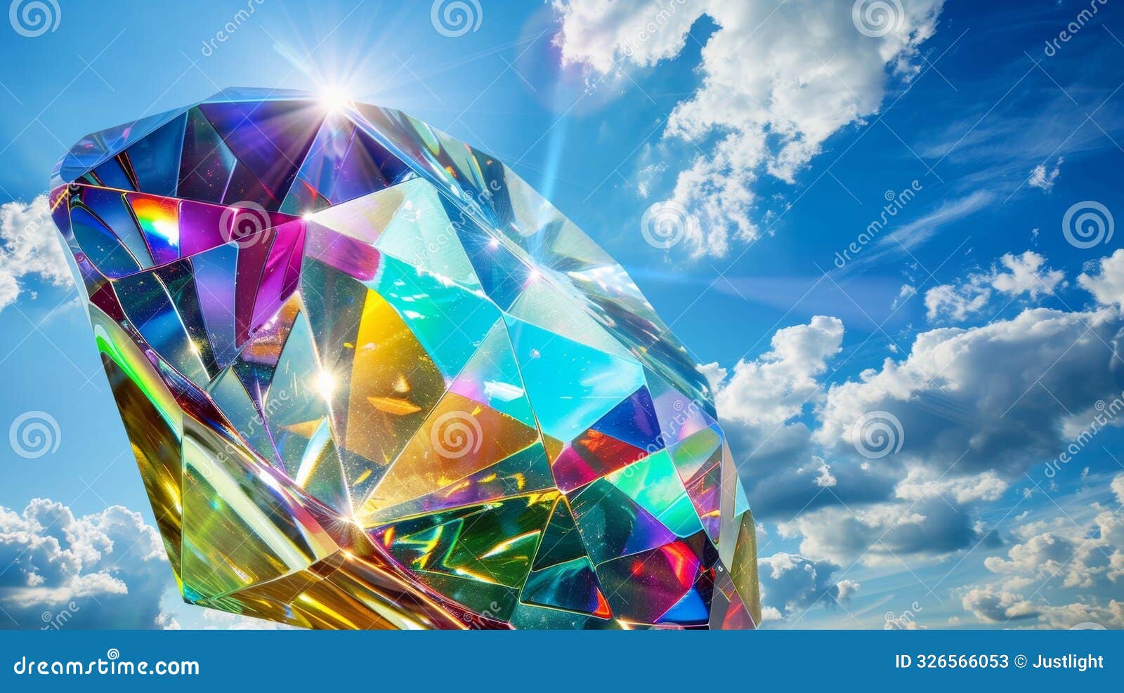 A Giant Inflated Diamond Catching the Sunlight and Creating a Dazzling ...