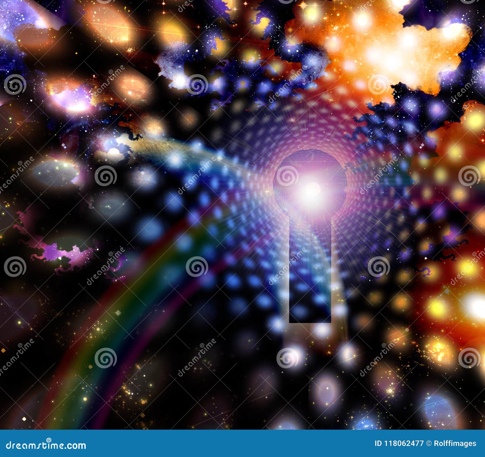 Giant keyhole in space stock illustration. Illustration of heaven ...