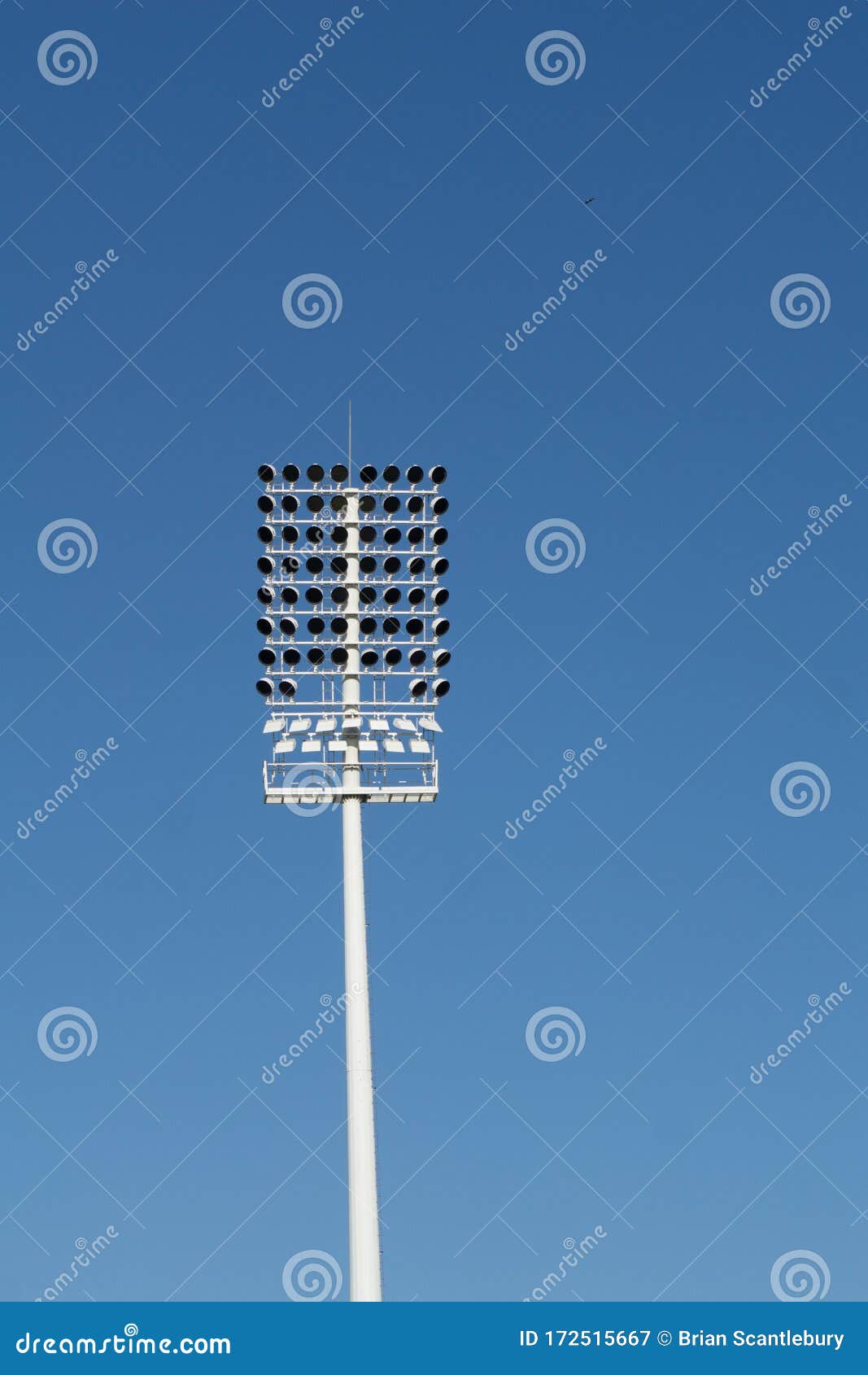 Giant Lighting Tower with Aray of LED Lights Stock Image - Image of ...