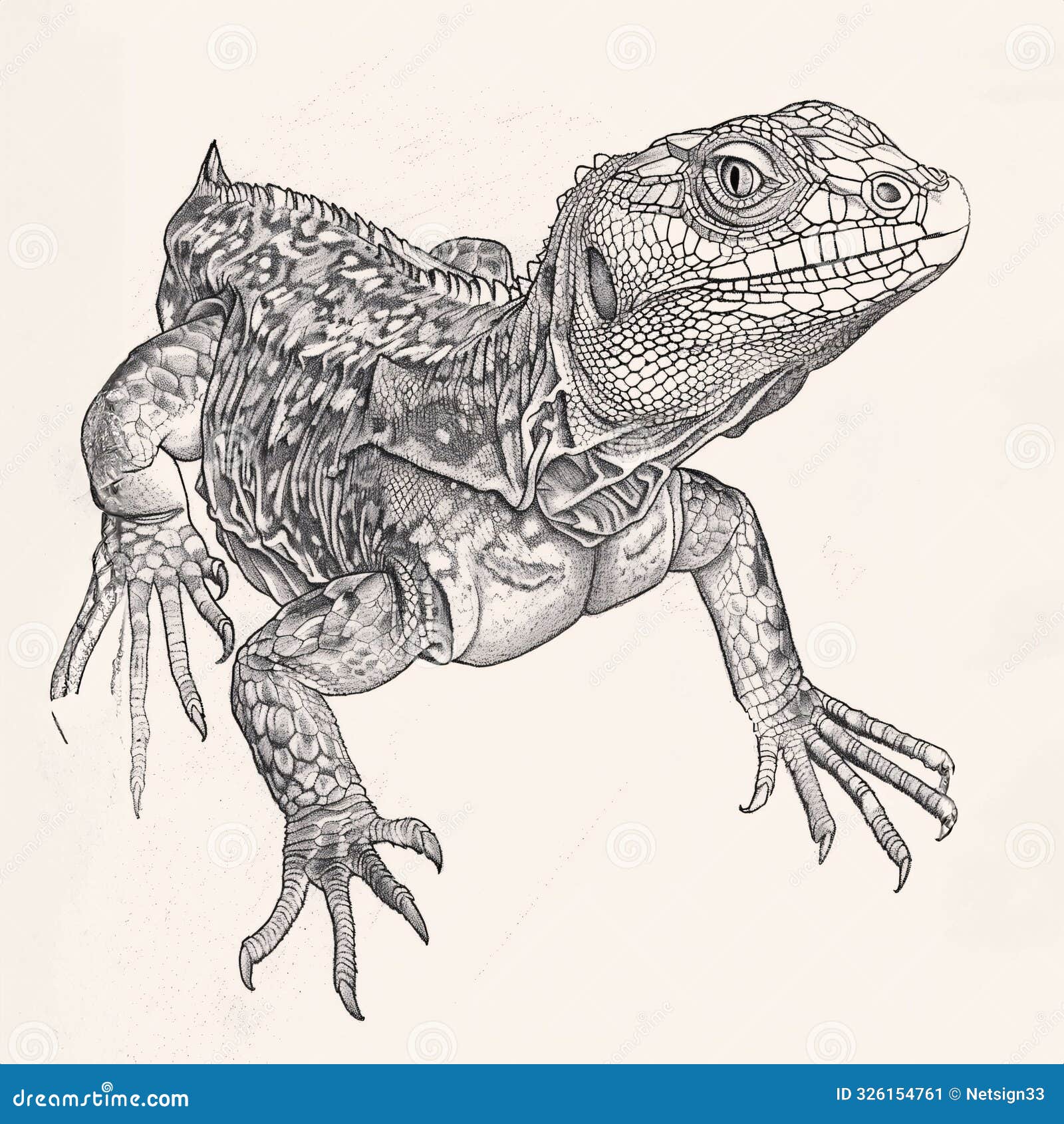 Giant Lizard - A Drawing Of A Lizard Royalty-Free Stock Photo ...