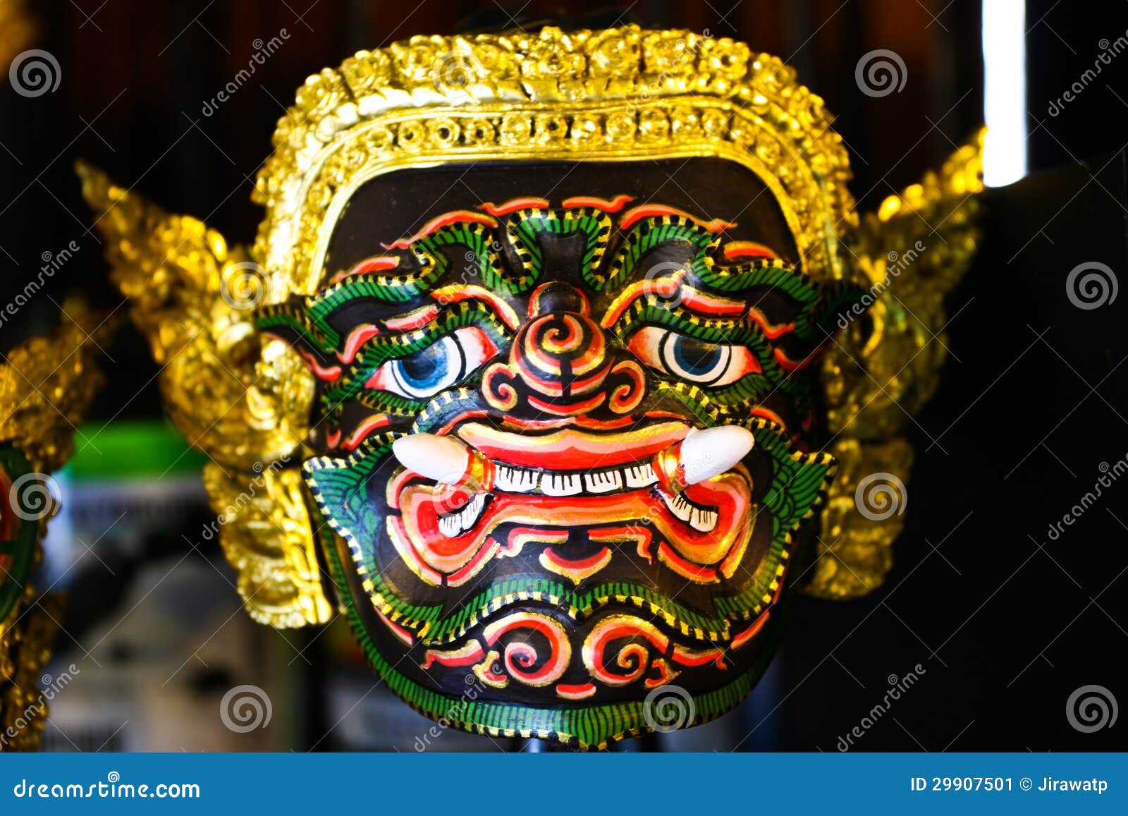 Thai giant khon mask stock image. Image of colorful, india - 29907501