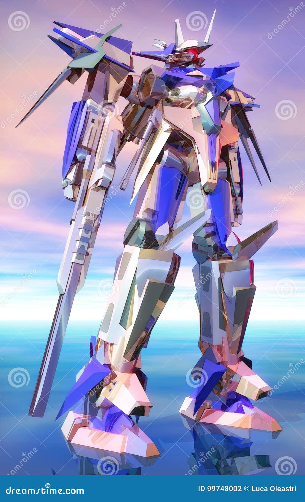 Mecha Robot Angler Fish Cartoon Vector | CartoonDealer.com #57889269