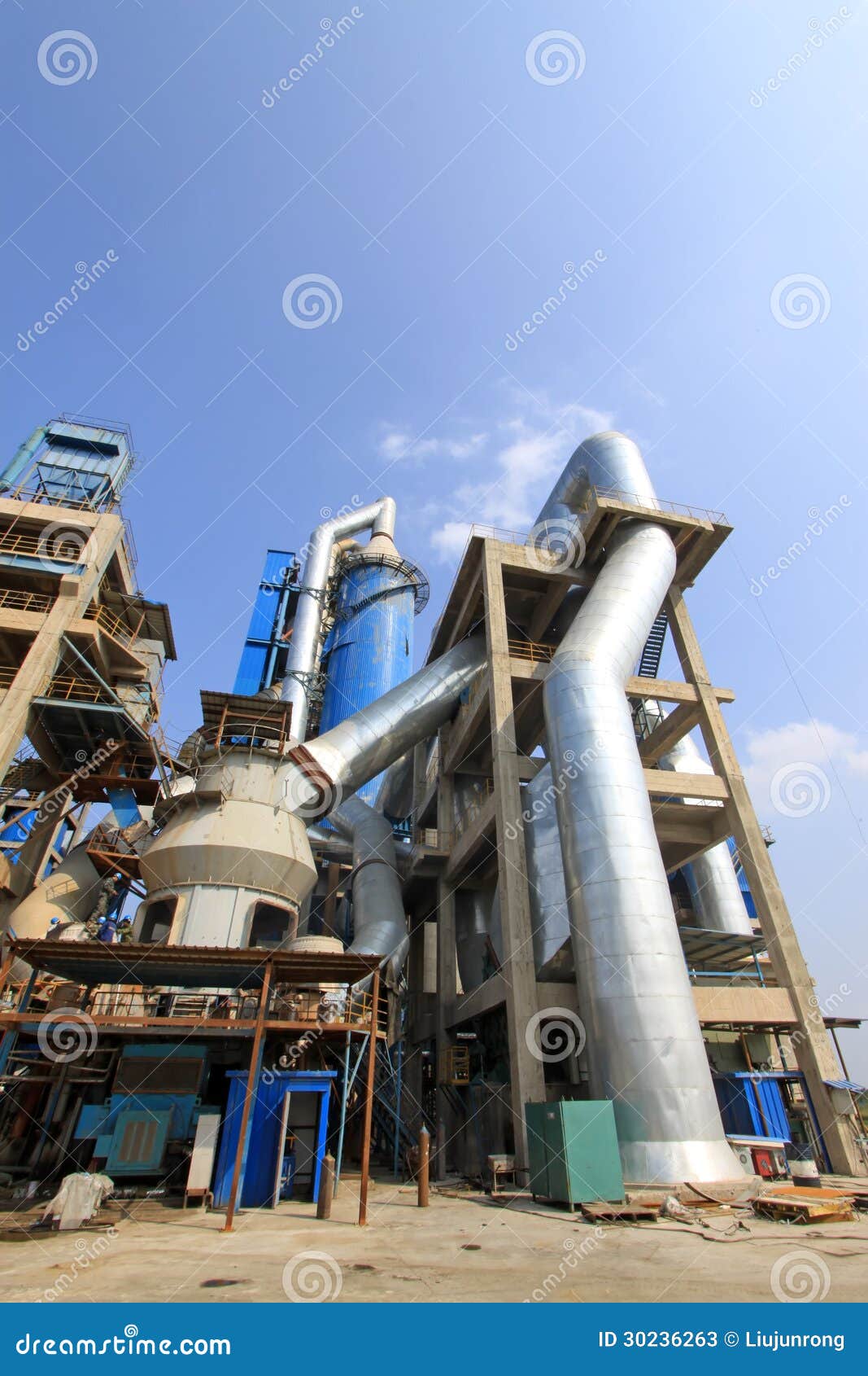Giant Mechanical Facilities in a Cement Factory Stock Image - Image of ...