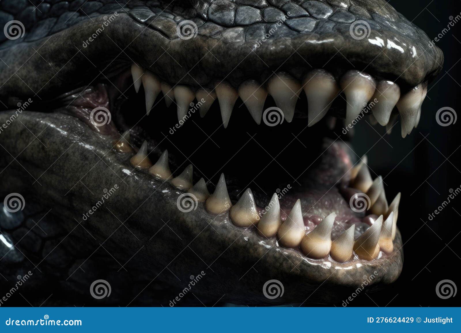 Giant Menacing Teeth and Jaws that Could Slash through Anything. AI ...