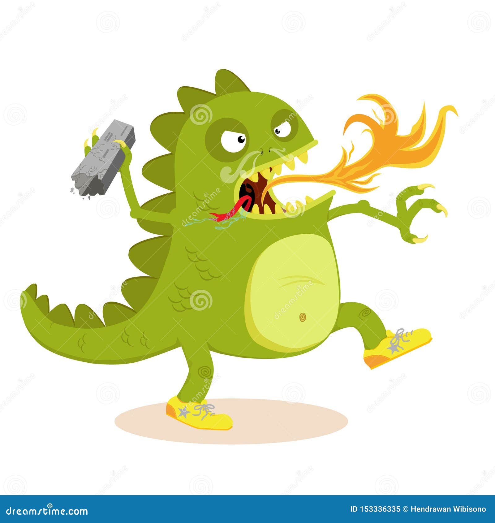 Giant Lizard Monster Cartoon