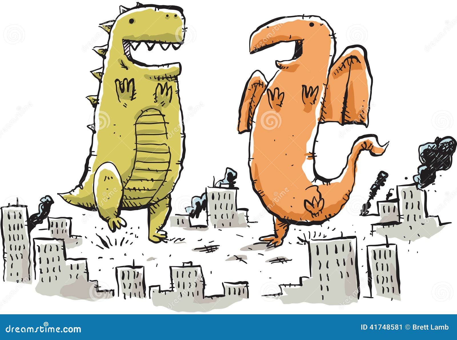 Giant Monster Dance stock illustration. Illustration of friends - 41748581