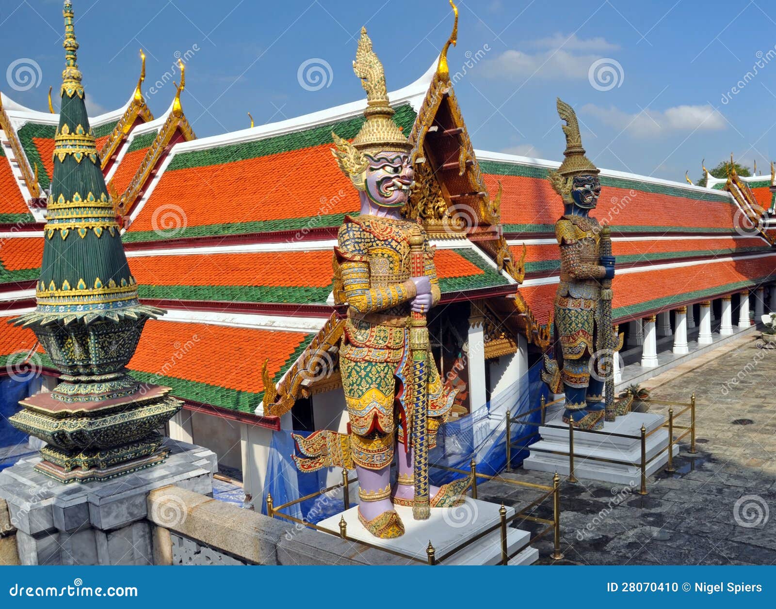 Giant Mosaic Guards At The Grand Palace Royalty-Free Stock Image ...