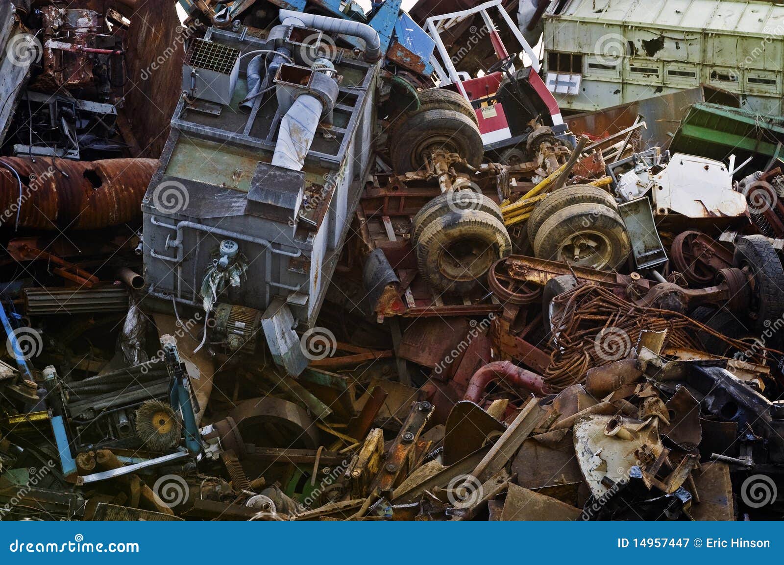Giant Mountain of Scrap Metal Stock Image - Image of environmental ...