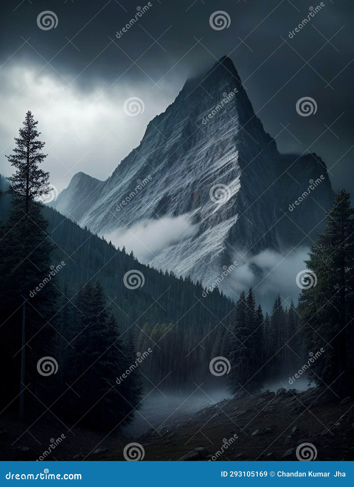 A Giant Mountain Stand Proudly. Stock Image - Image of land, stand ...