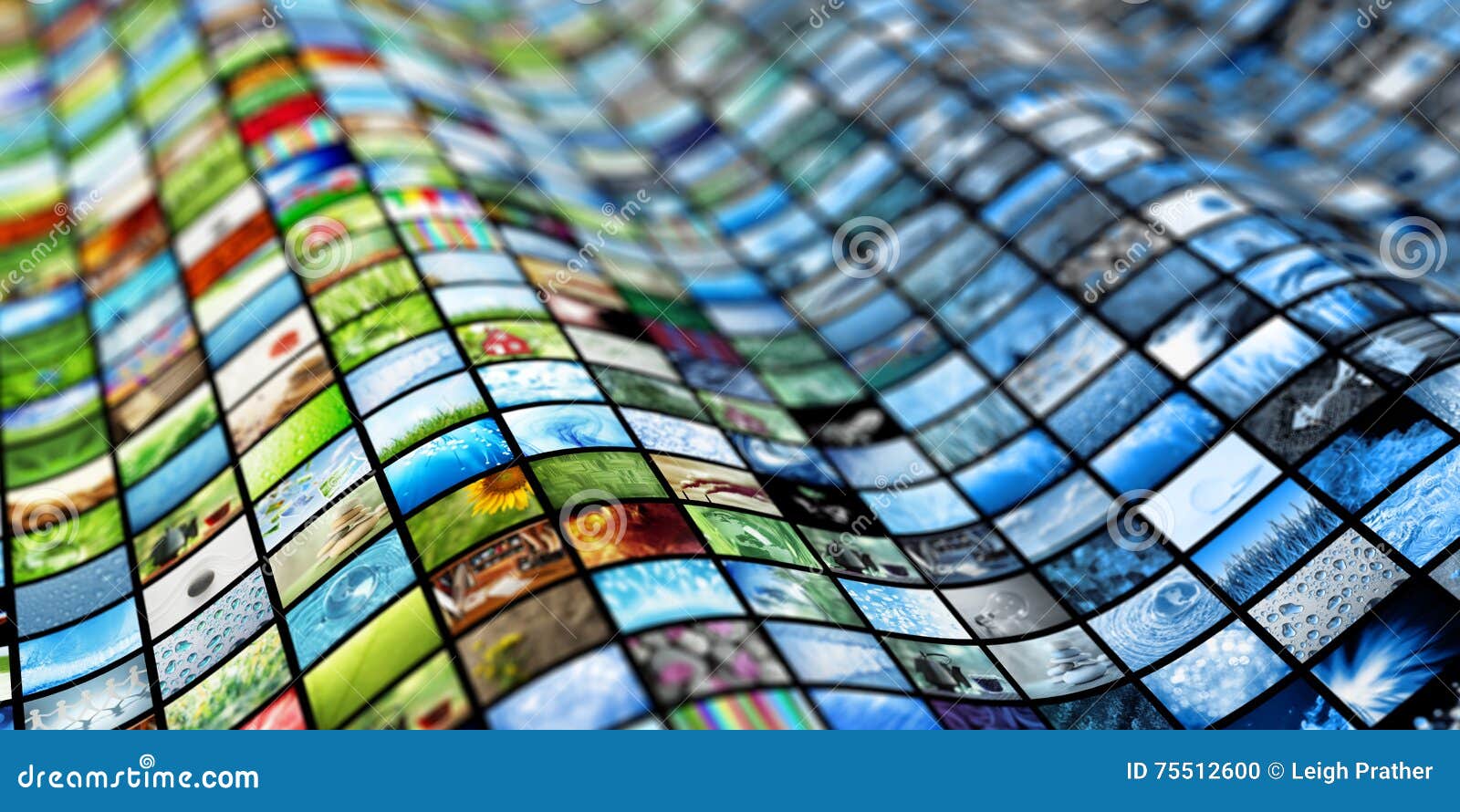 Giant multimedia wall stock photo. Image of wall, screens - 75512600