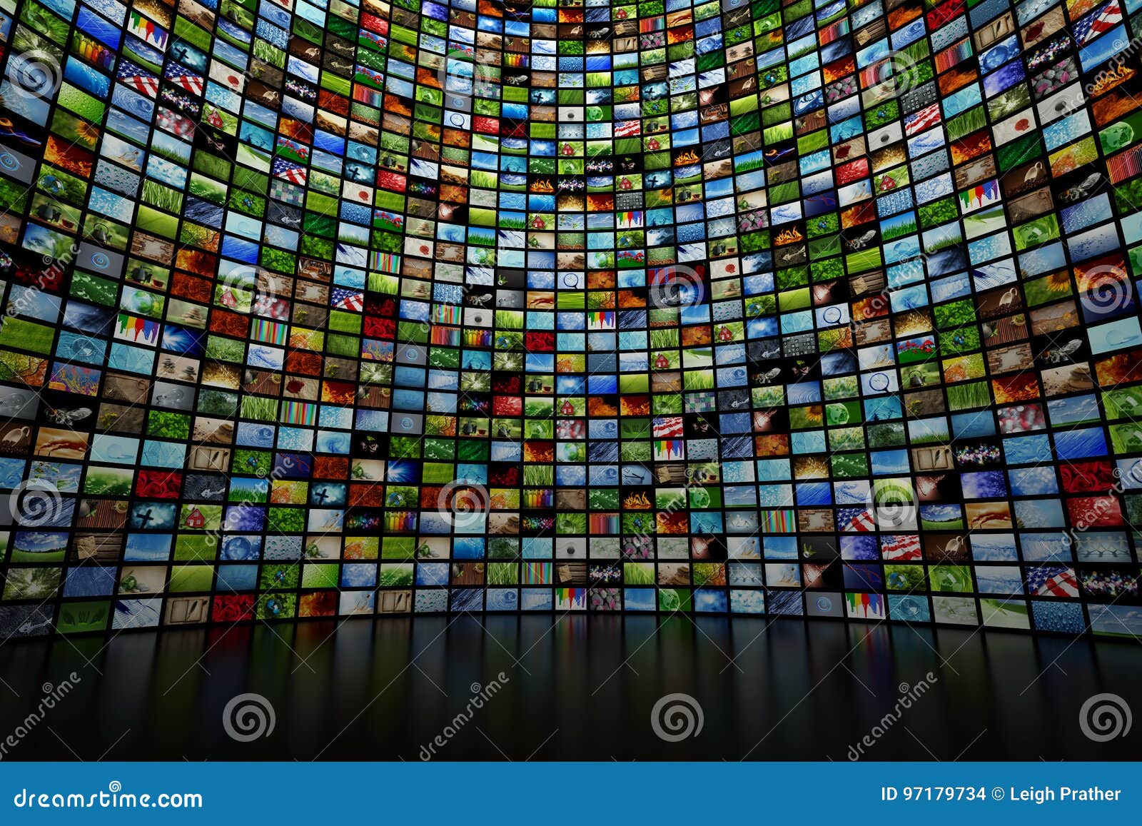 Giant multimedia wall stock photo. Image of internet - 97179734
