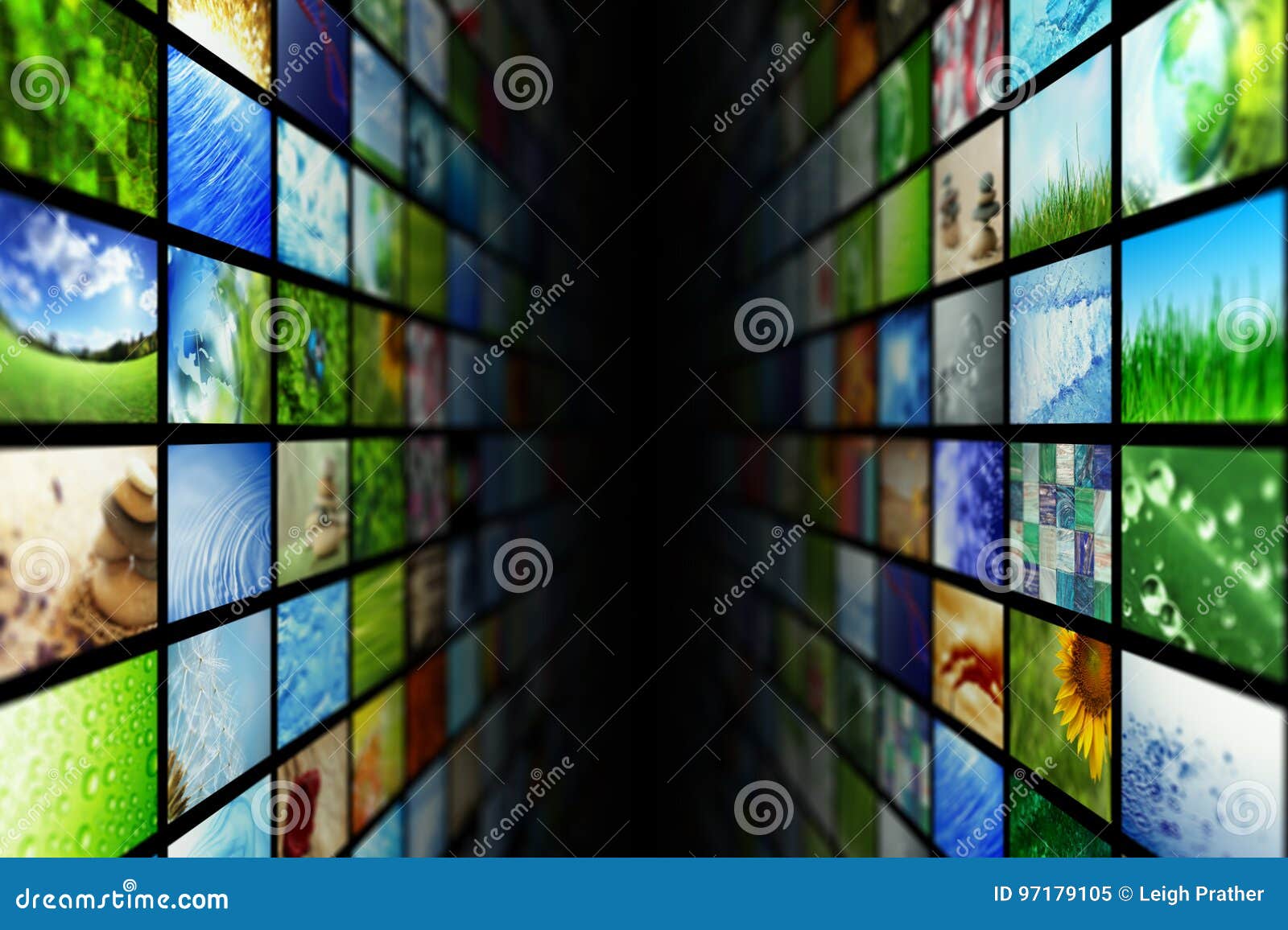 Giant multimedia walls stock image. Image of background - 97179105