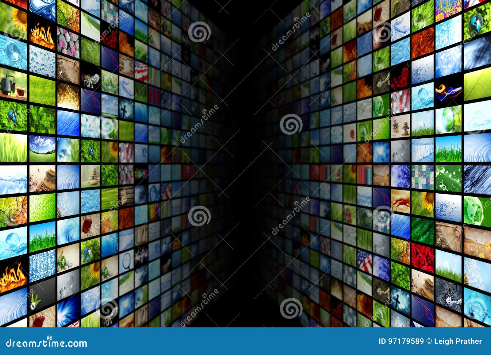 Giant multimedia walls stock image. Image of media, broadcasting - 97179589