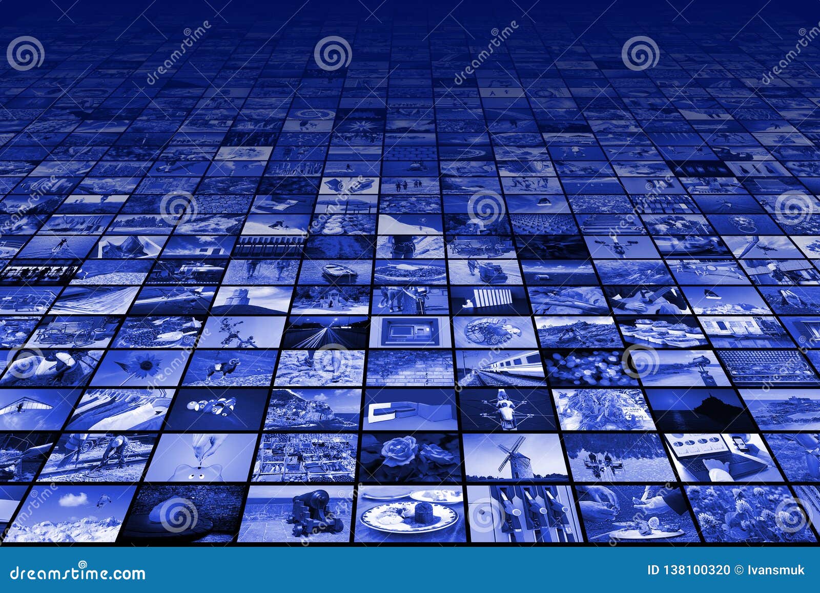 Giant Multimedia Widescreen Video and Image Stock Photo - Image of film ...
