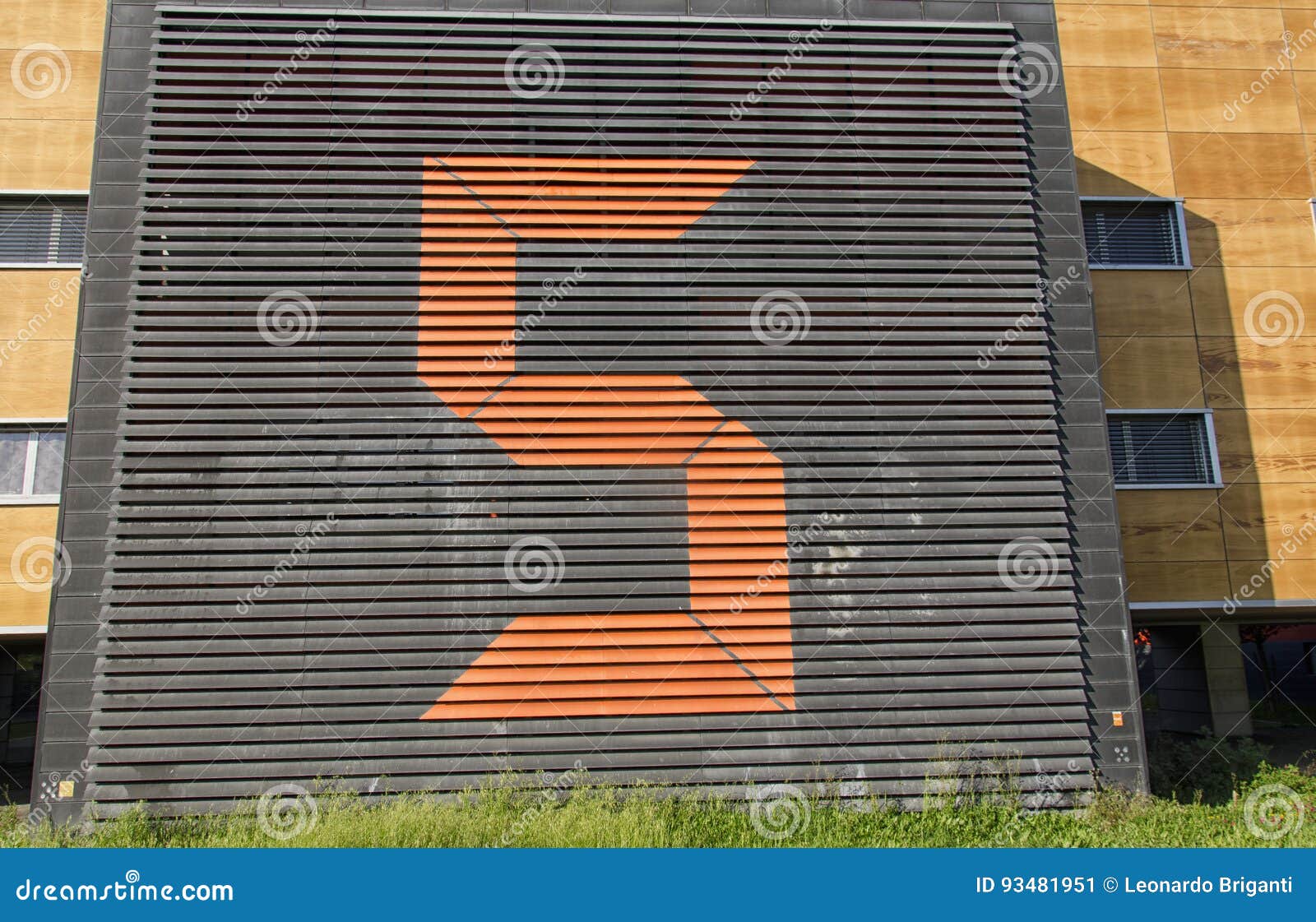 Giant Number Five on a Building Stock Image - Image of number, giant ...