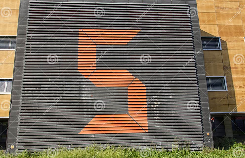 Giant Number Five on a Building Stock Image - Image of number, giant ...