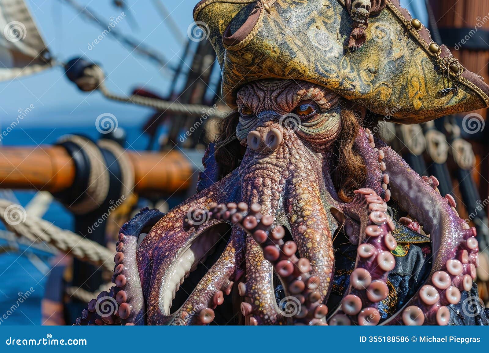 A Cat Dressed As Captain America Greets A Simple Cat Royalty-Free Stock ...