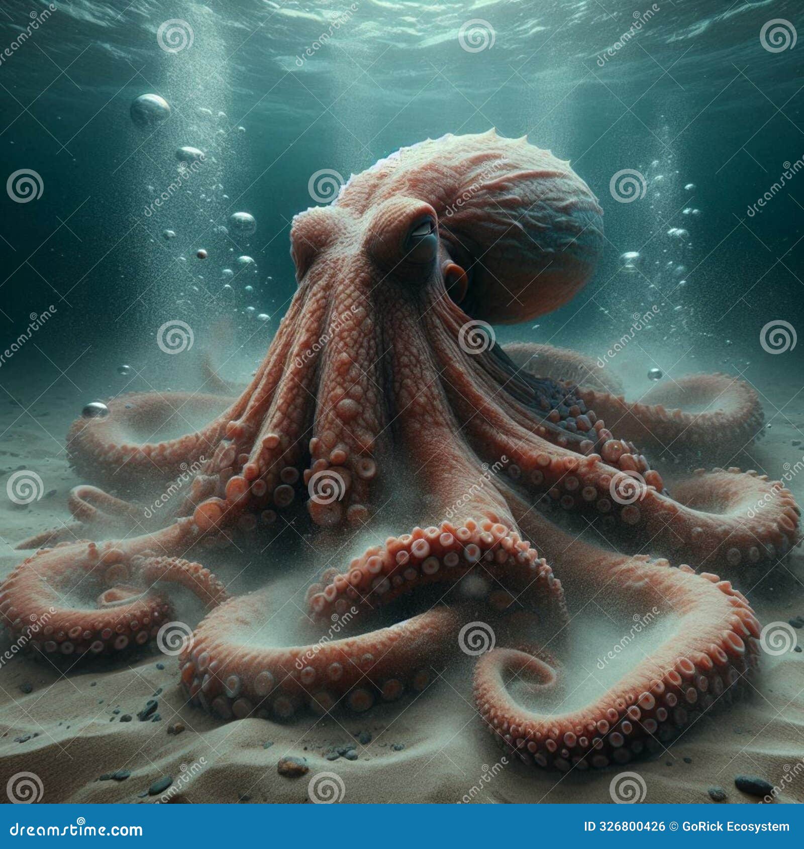 Giant Octopus Very Angry on the Deep Sea Stock Photo - Image of deep ...