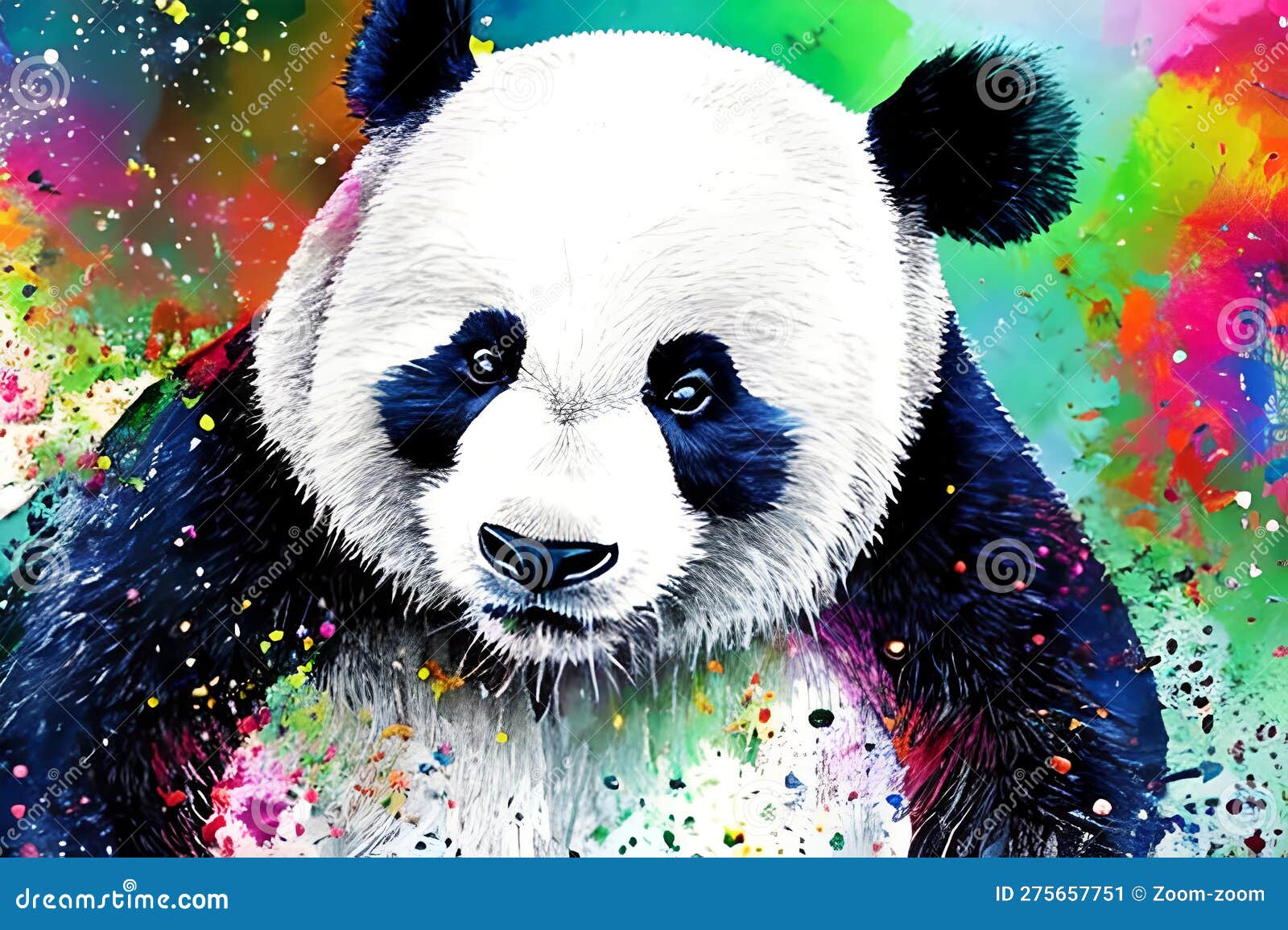 Giant panda bear stock illustration. Illustration of poster - 275657751