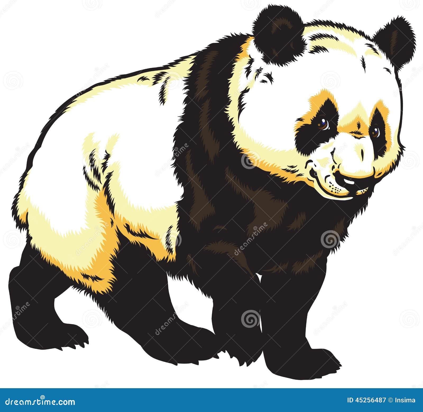 Giant panda stock vector. Illustration of herbivore, wildlife - 45256487