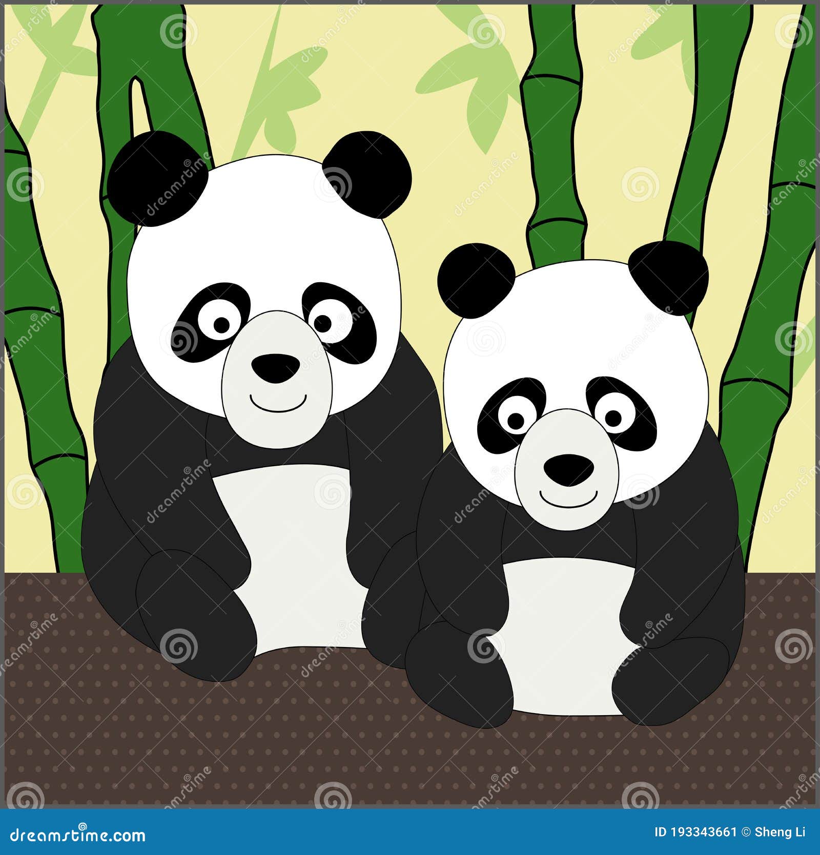 Giant Panda Cartoon Vector Illustration Stock Vector - Illustration of ...