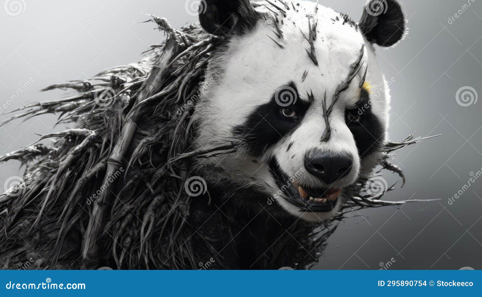 Elongated Panda Human Hybrid With Withered Decaying Basilisk Features ...