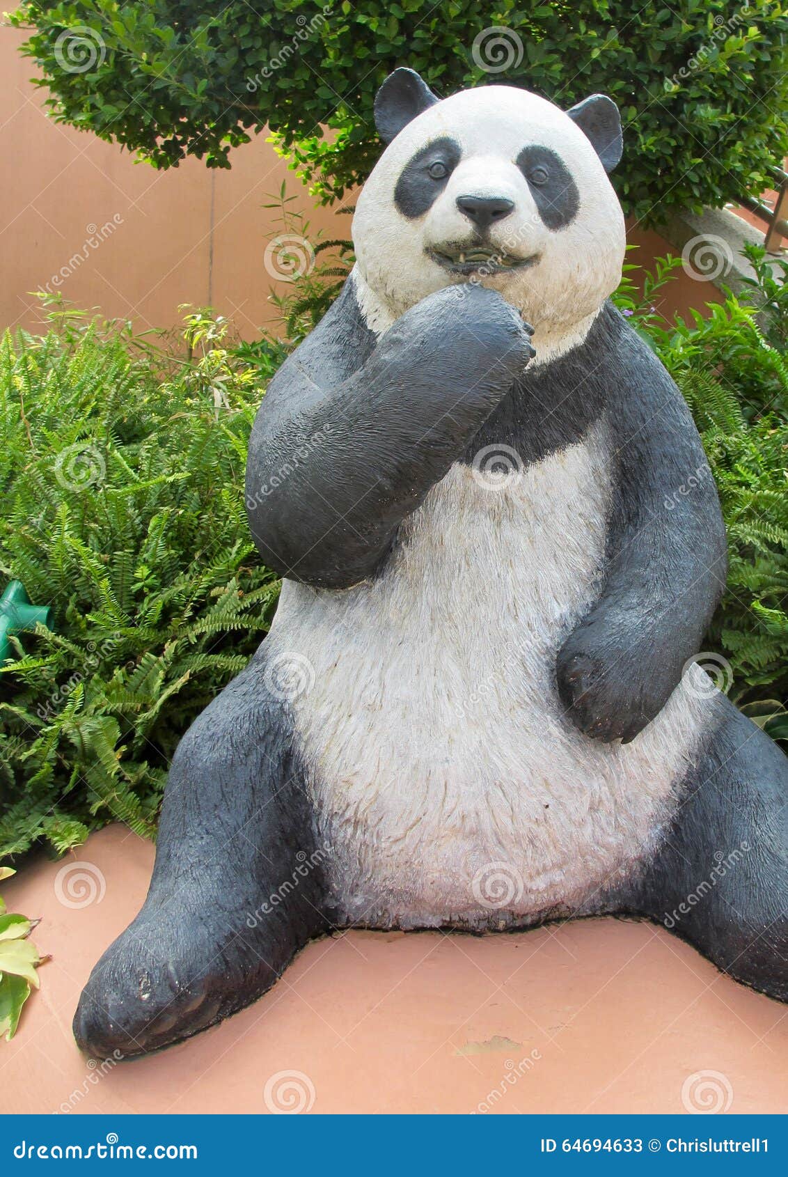 Giant panda statue stock image. Image of black, statue - 64694633