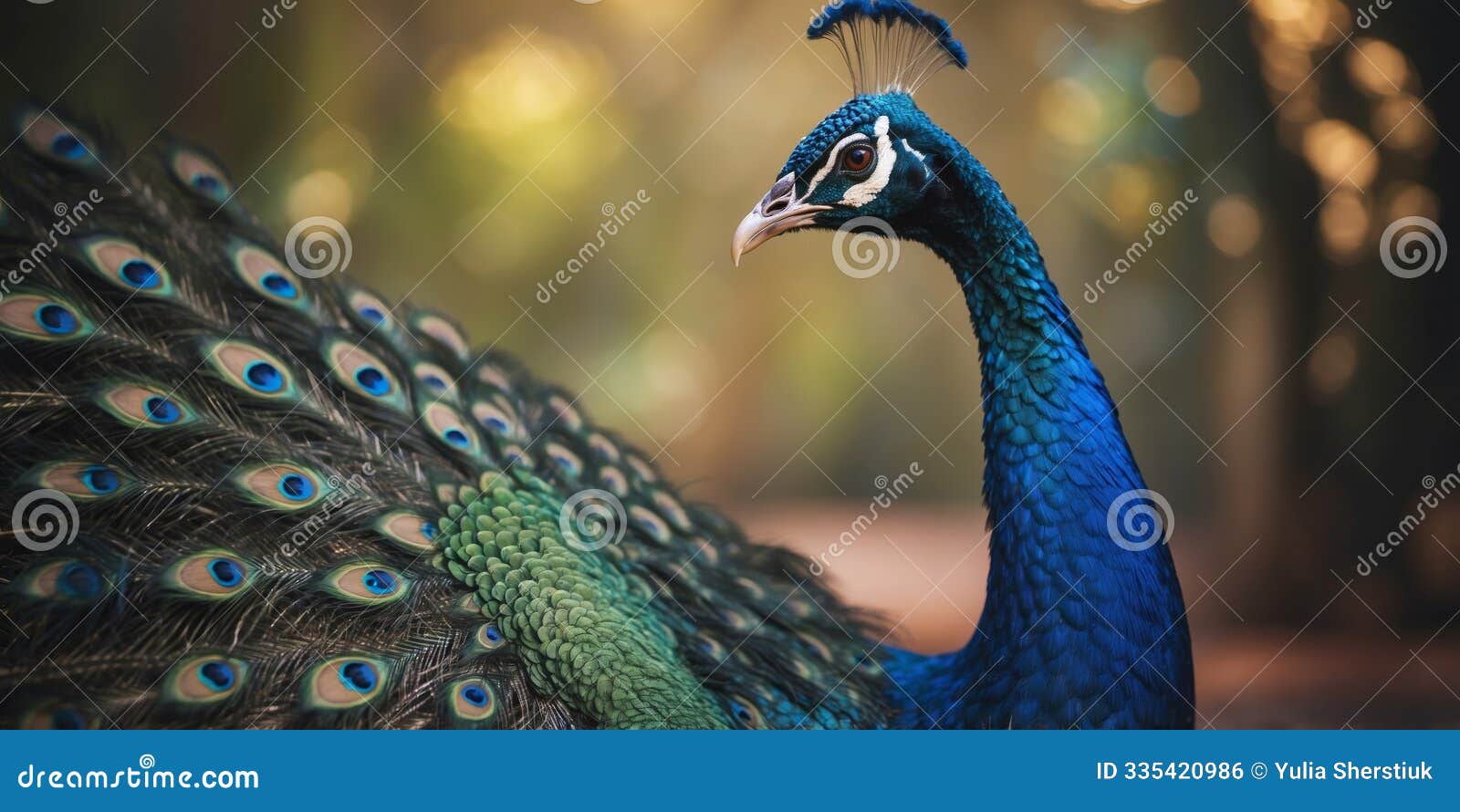 A Giant Peacock with Iridescent Feathers that Change Color with Every ...