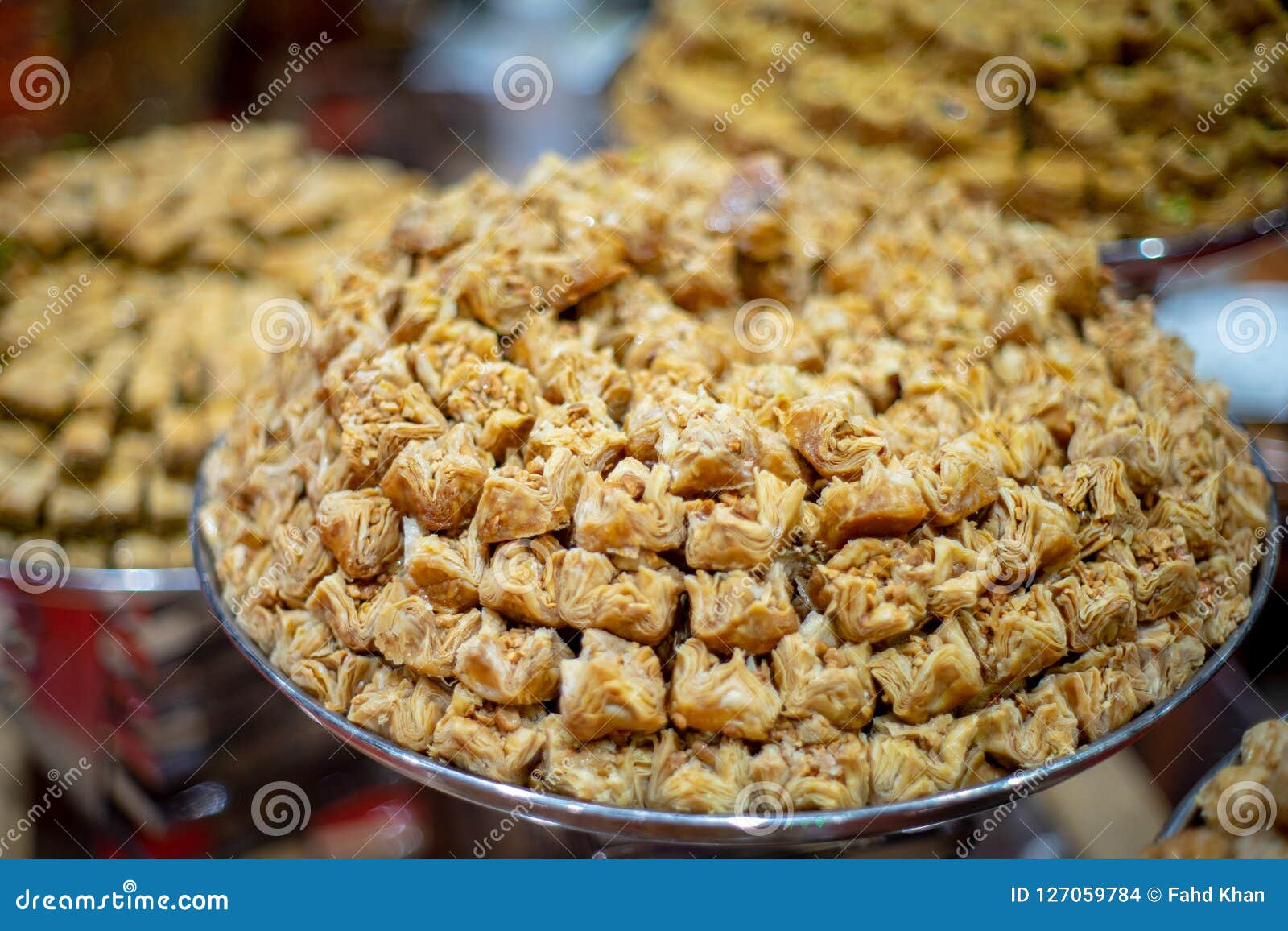 A Giant Plat Full of Arabic Sweets Stock Photo - Image of snack ...