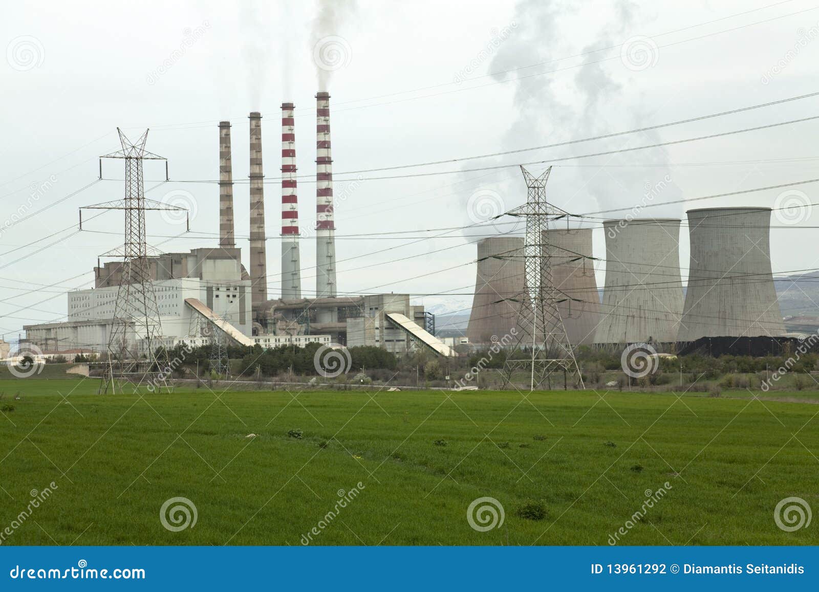 Giant Power Station stock photo. Image of factory, carbon - 13961292