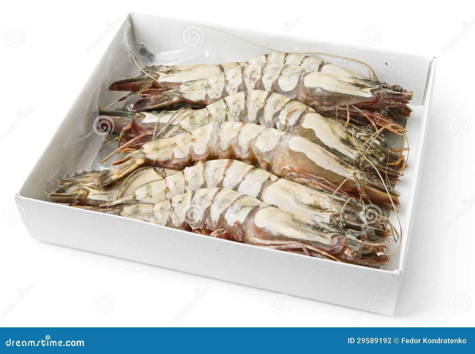 Giant Prawns in Retail Pack, Isolated on White Stock Photo - Image of ...