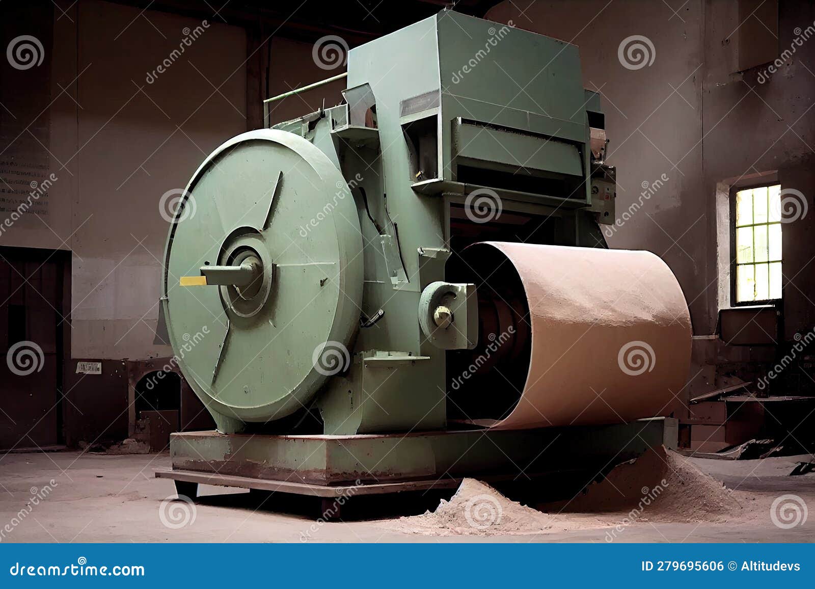 Giant Pulping Machine, with Hydraulic Press Rolling Over and Crushing ...
