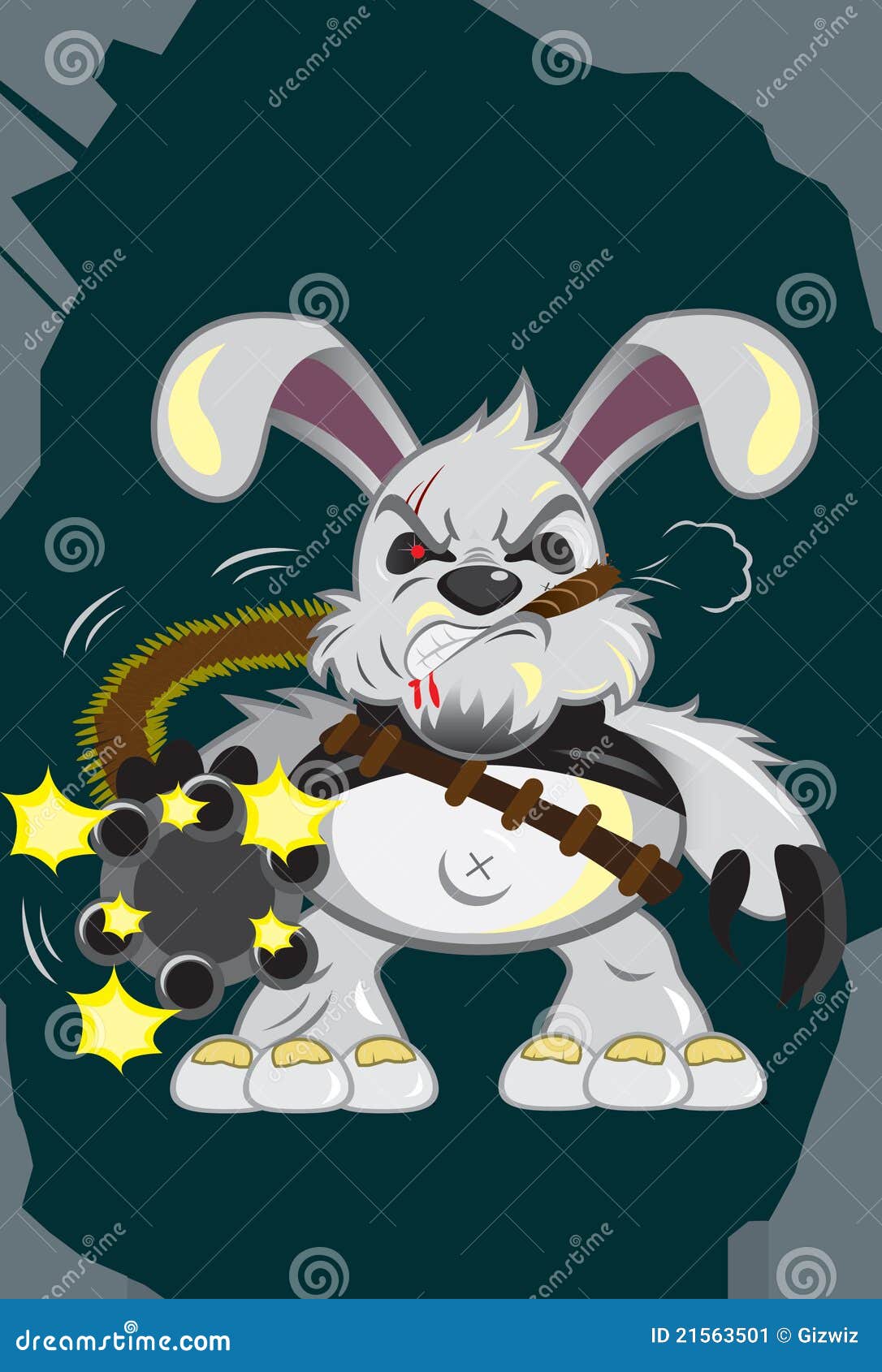 Giant Rabbit Attack Stock Image - Image: 21563501