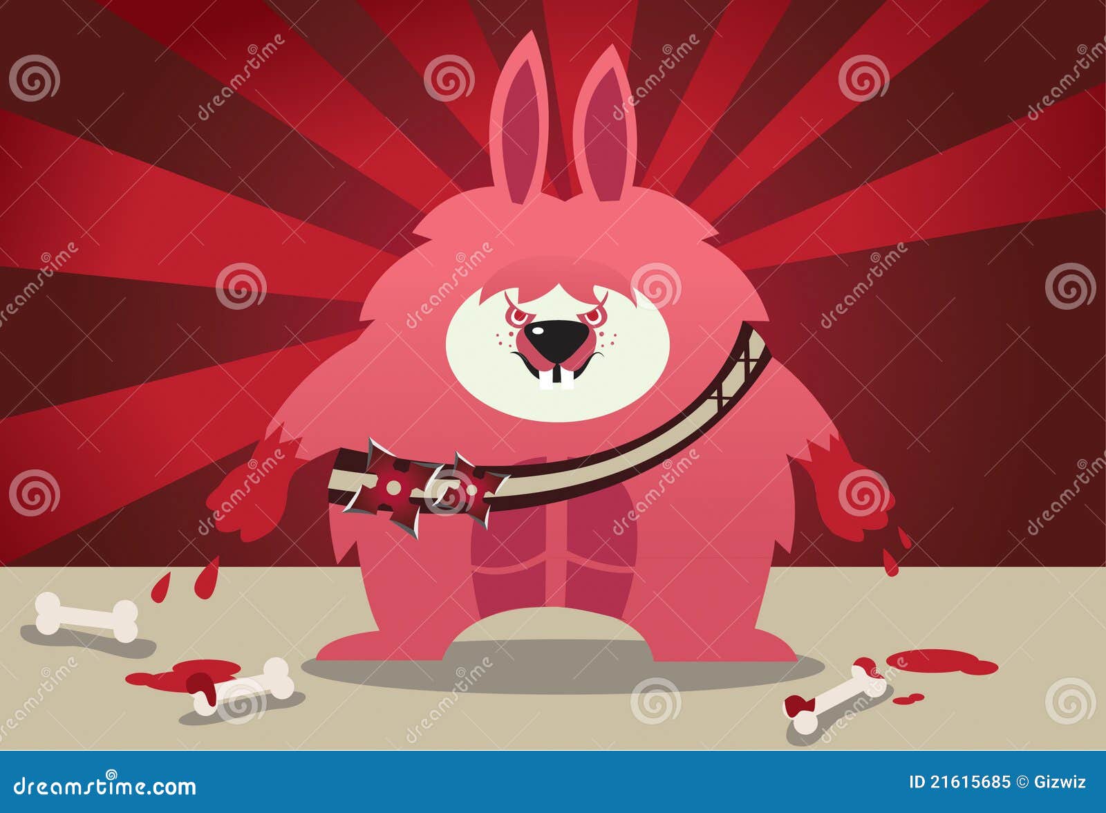 Giant Rabbit Attack stock illustration. Illustration of killing - 21615685