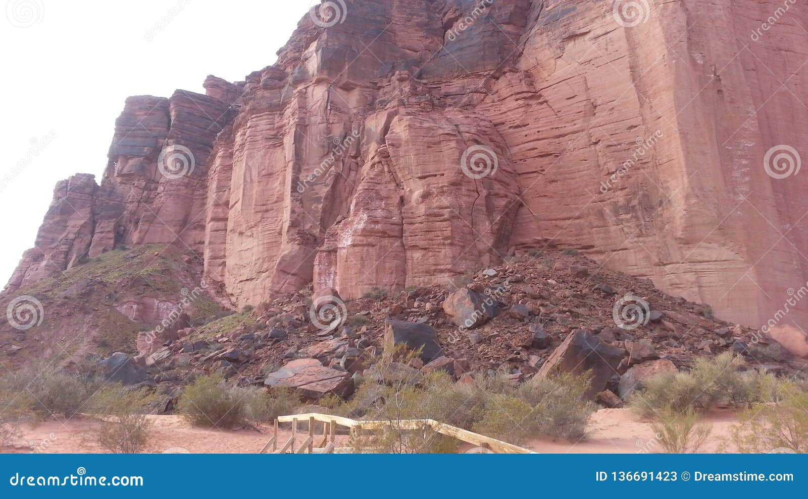 Giant Reddish Rock Formation. Stock Image - Image of stone, contrasted ...