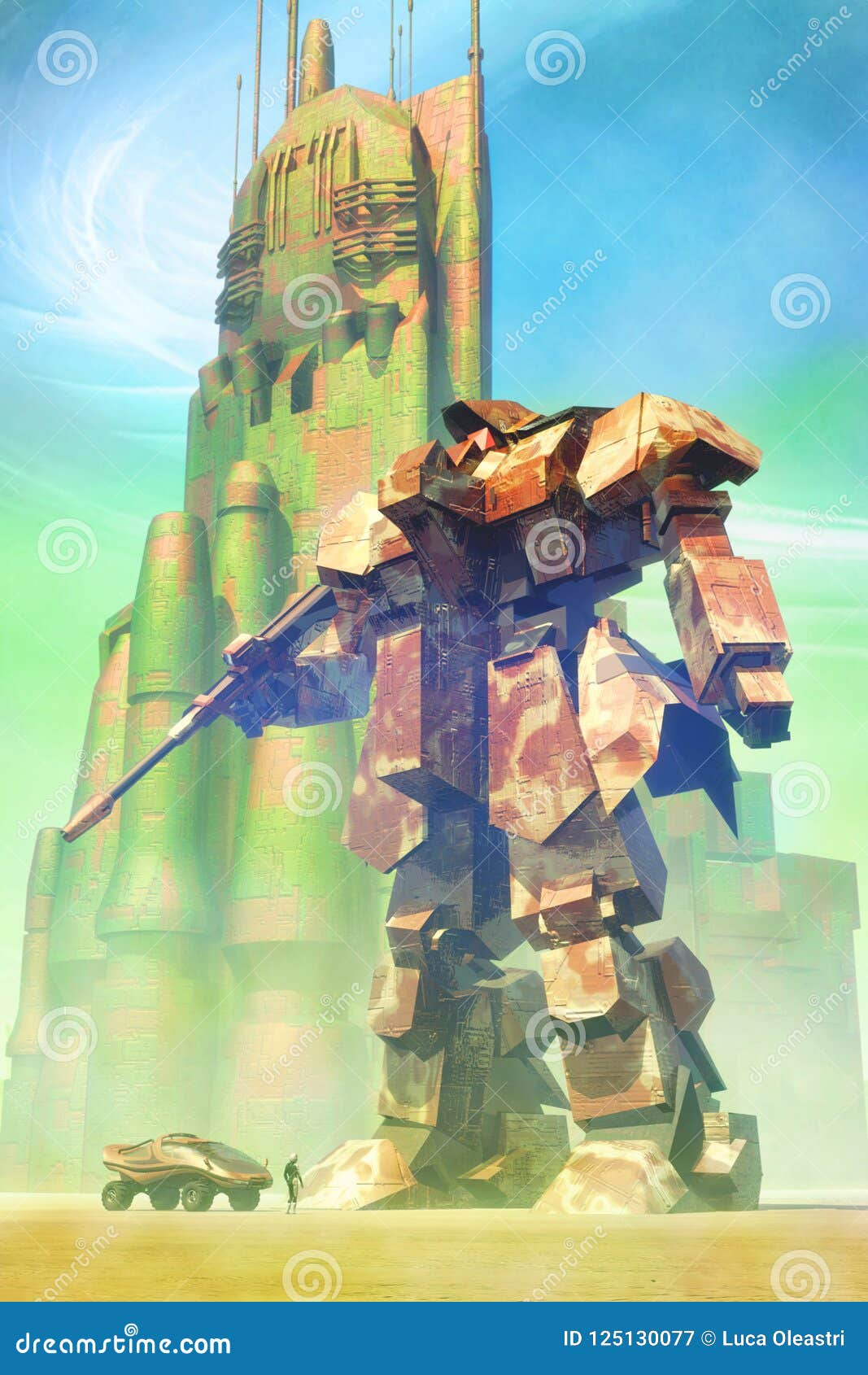 Giant Robot Cat Destroying The City Royalty-Free Stock Image ...