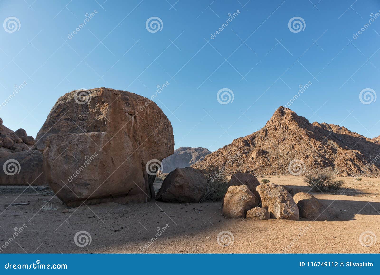 Giant Rock in the Desert Namibia. Stock Photo - Image of erongo ...