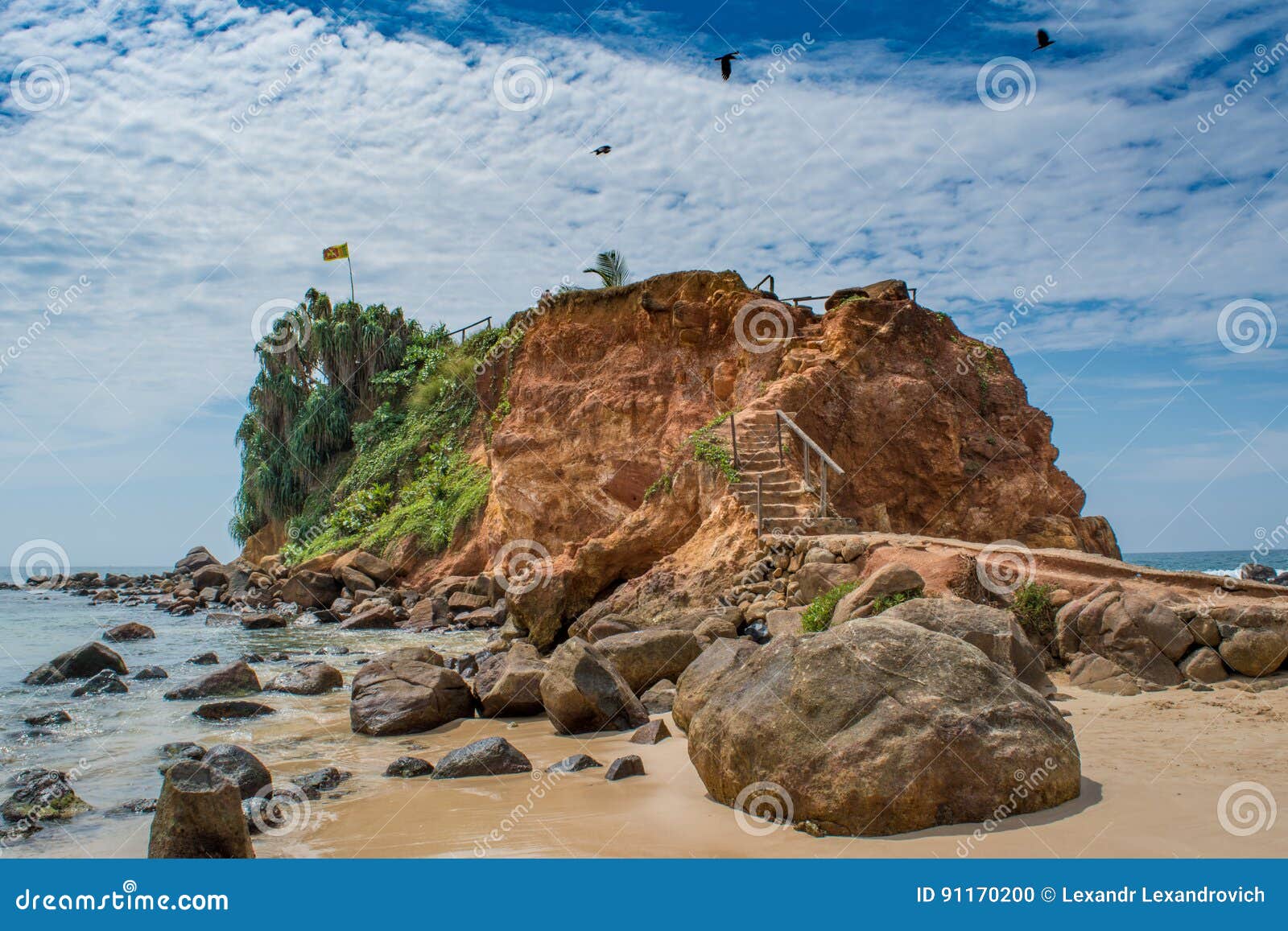 Giant Rock on the Shore of the Ocean Stock Photo - Image of indian ...