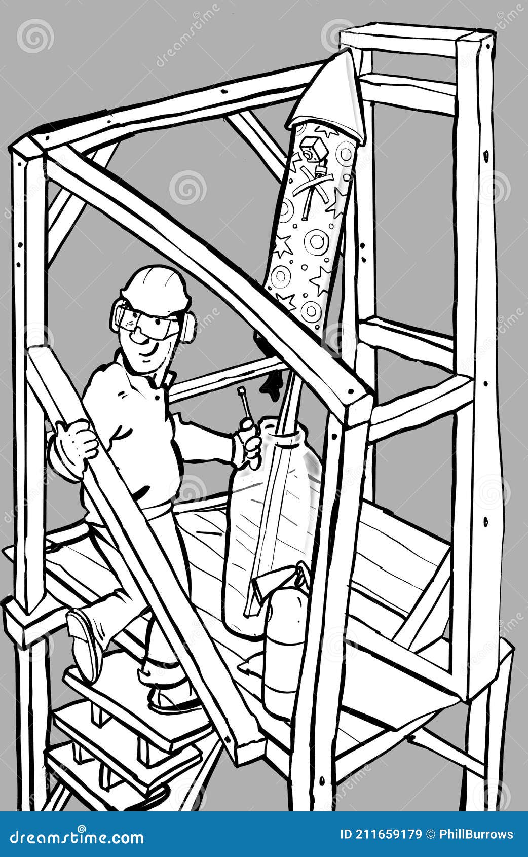 Makeshift Platform Stock Illustrations – 2 Makeshift Platform Stock ...