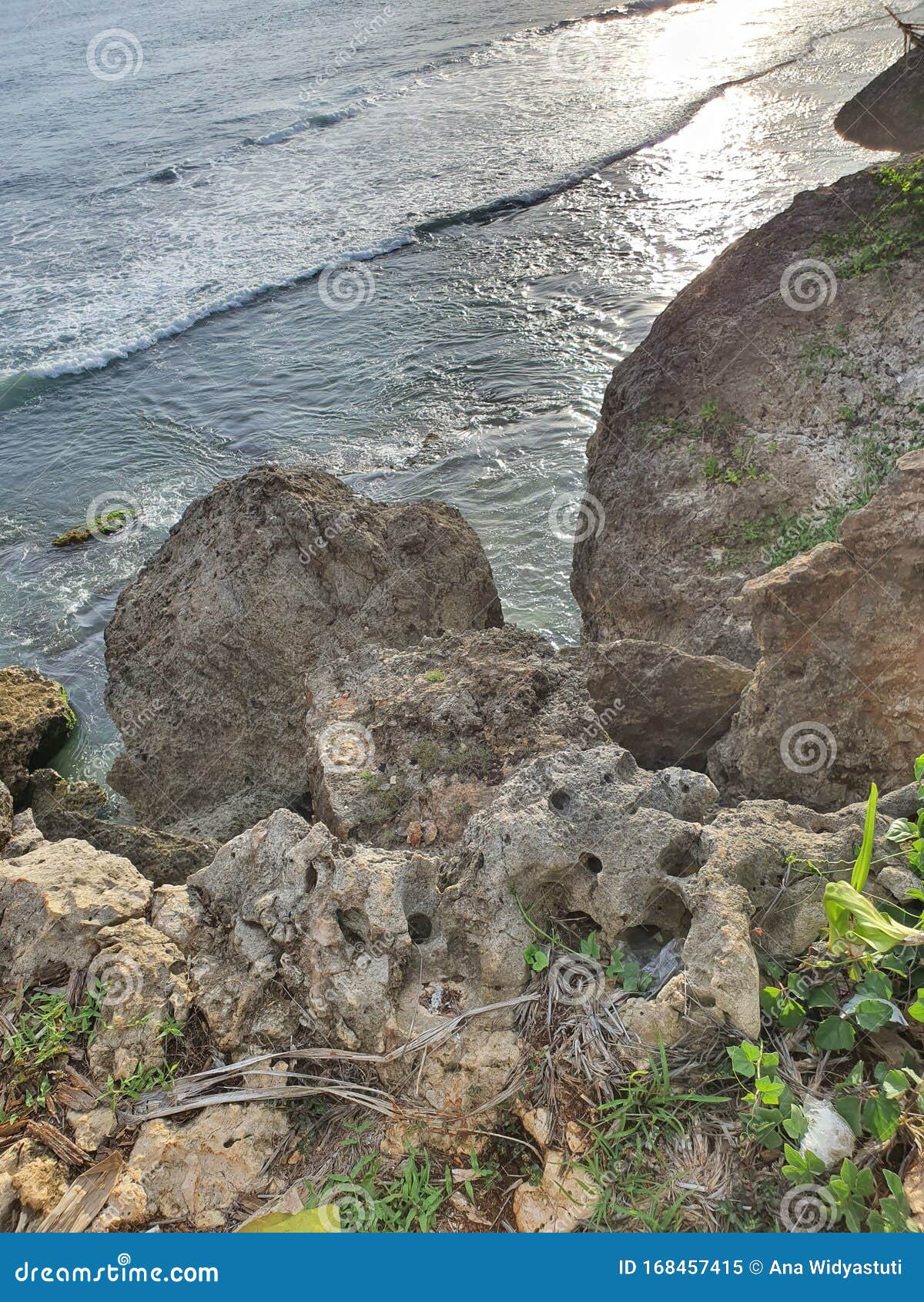 The Giant Rocks, Wave, Sea and Sunrise Stock Image - Image of wave ...