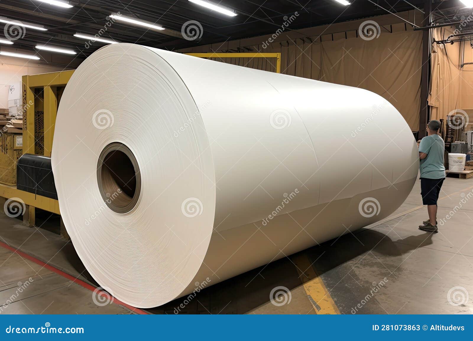 Giant Roll of Paper, Ready for Packaging and Shipping Stock ...
