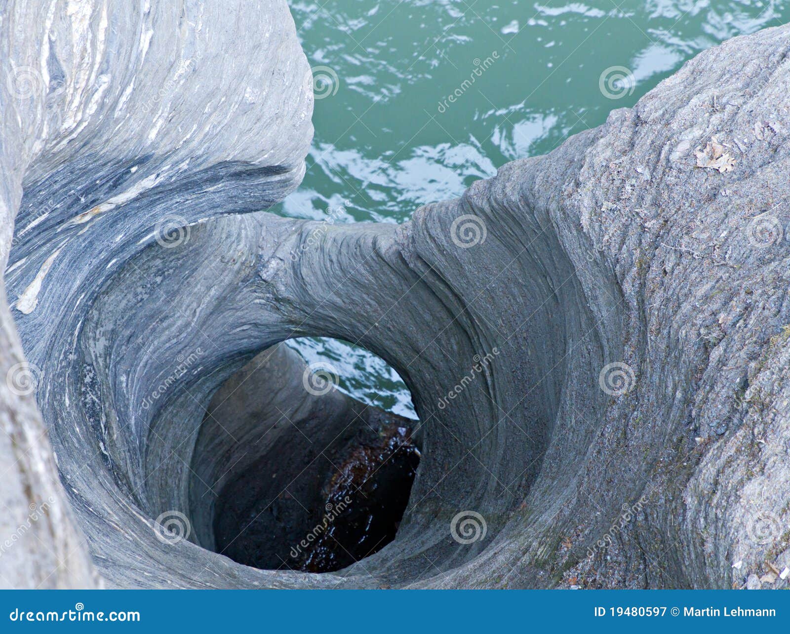 Giant S Cauldron in Riverbed, Switzerland Stock Image - Image of ...