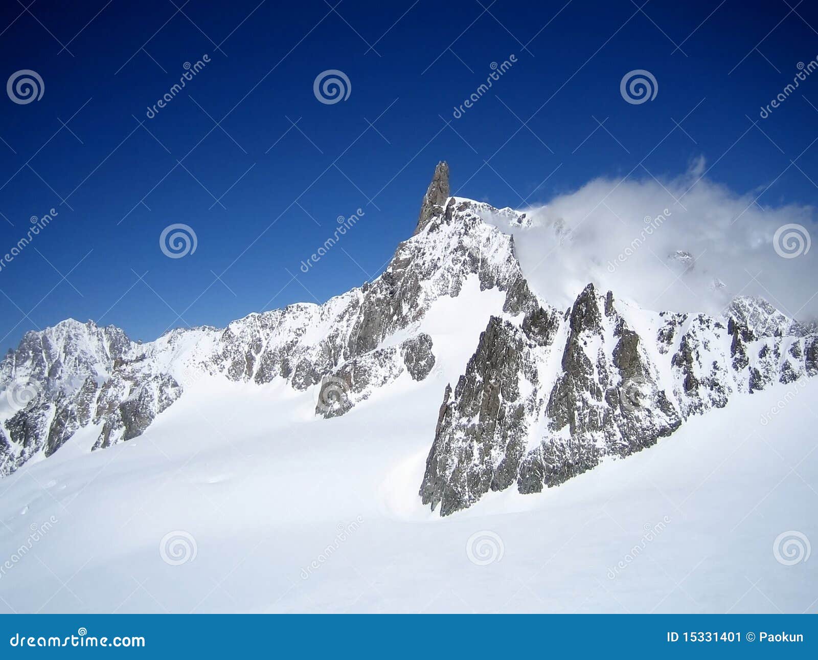 The Giant S Tooth, Mont Blanc Massif, Italy Stock Image - Image of ...