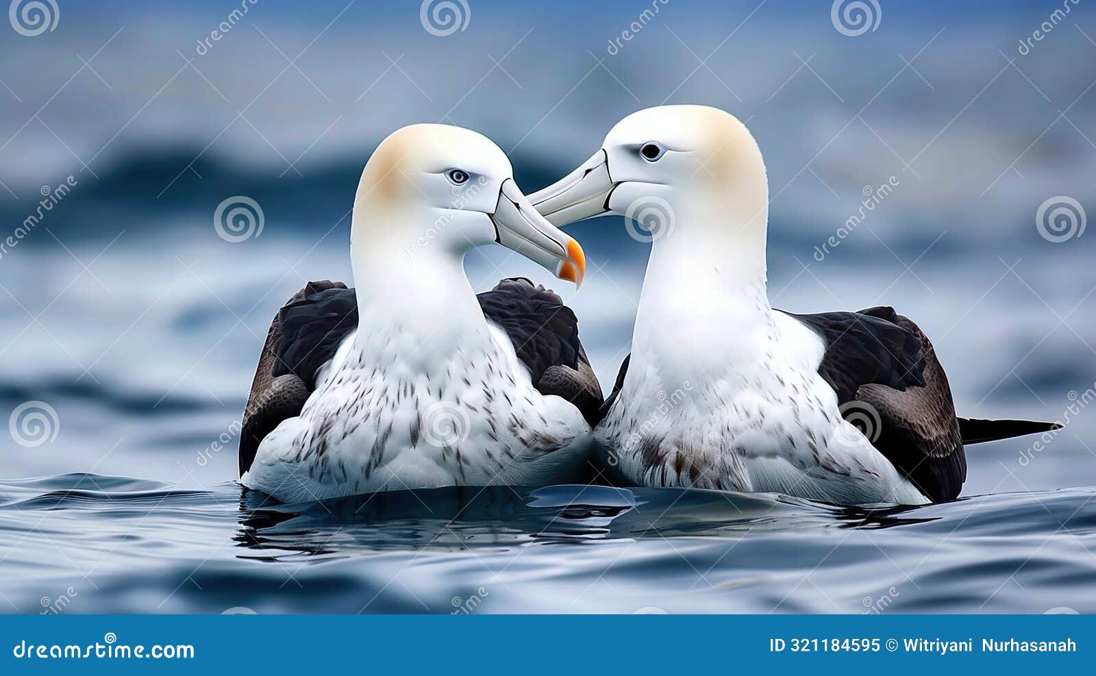 These Giant Sea Birds Oftentimes Form Dedicated Couples. Generative Ai ...