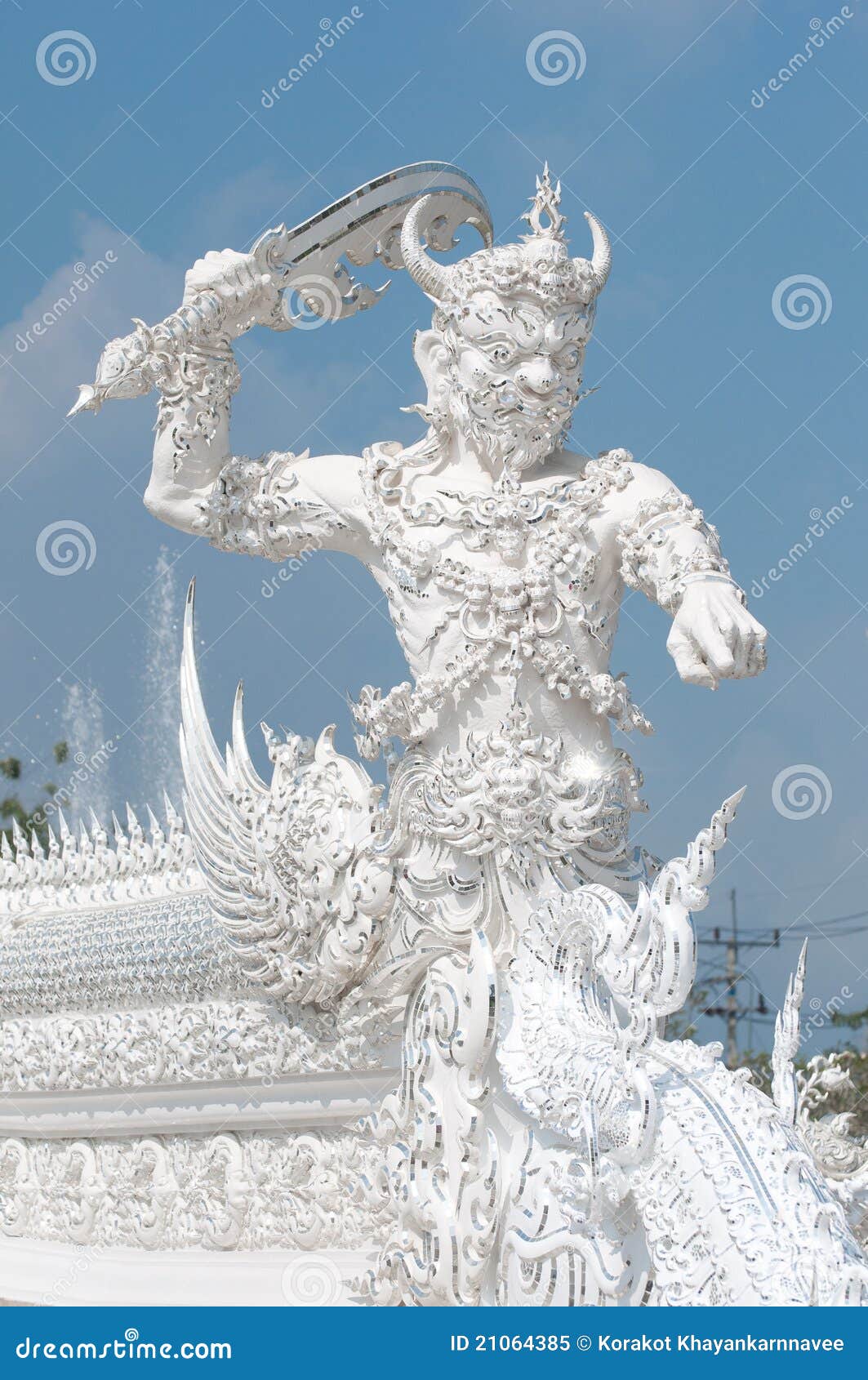Giant Security Wat Rong Khun Chiang Rai Thailand Stock Image - Image of ...