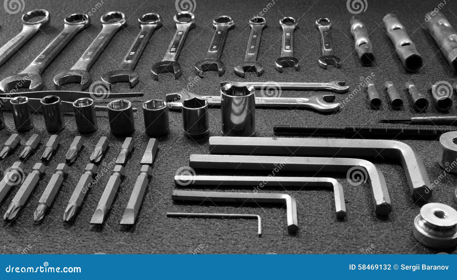 Giant Set of Engeneering Hand Tools Stidio Isolated Stock Photo - Image ...