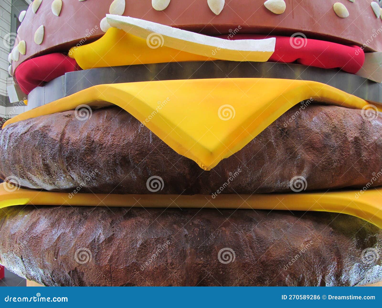 A Giant Sized Model Display of a Hamburger with Cheese Editorial Photo ...
